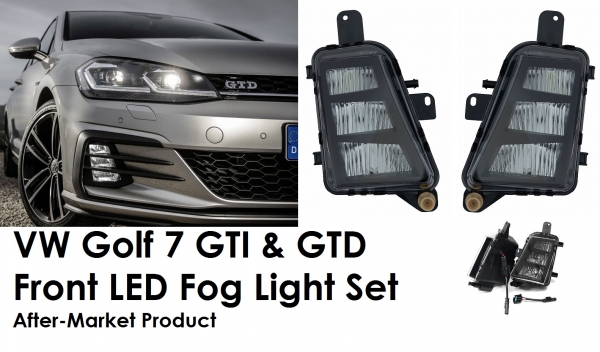 LED FOG LIGHTS VW Golf Mk7 GTI & GTD 5G0941699 5G0941700 - Auto Body ...