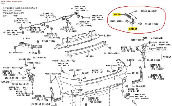 2011 Lexus RX350 Right Rear bumper retainer & support - Auto Body ...