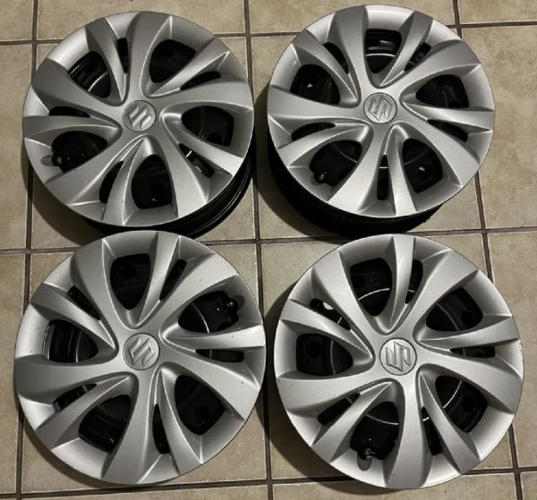4 x 15 Inch Suzuki Swift Steel Rims & Hubcaps - Wheels | Tyres ...